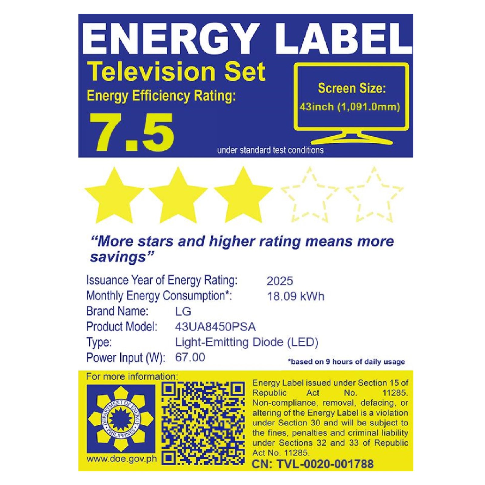 43UA8450PSA LG 43`` 4K UHD THINQ AI TV