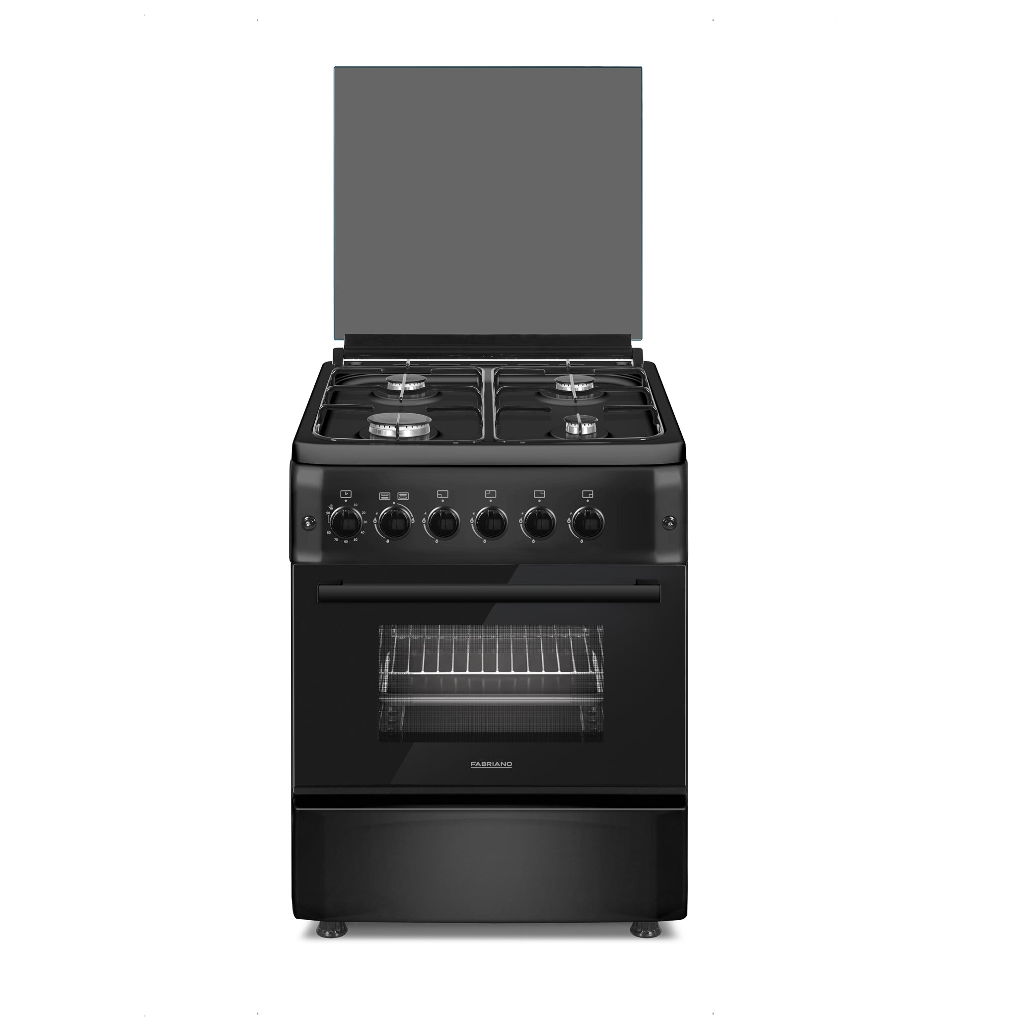 F6S40G2-BL FABRIANO RANGE BLK 4 GAS BURNERS