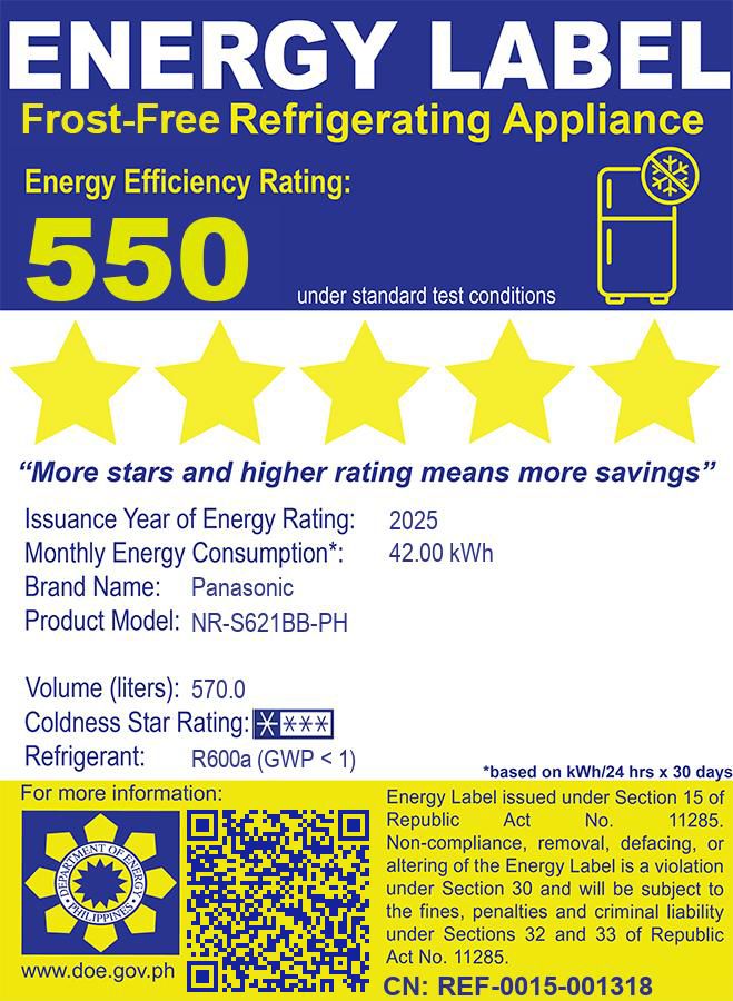 NR-S621BB-PH 20.1CUFT PANASONIC SBS INV REF