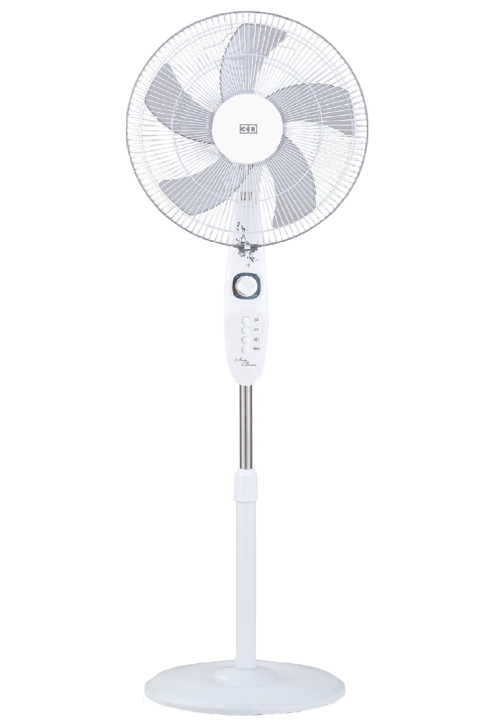 3D SF40SB Snow Breeze 18" White Stand Fan